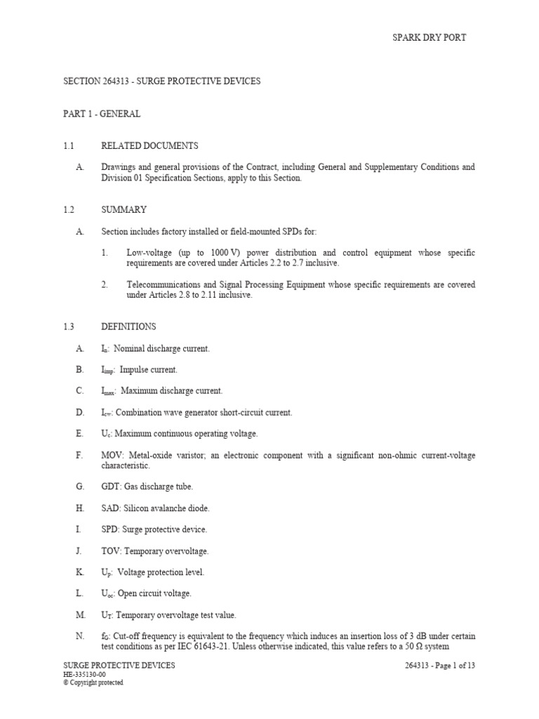 Surge Protective Devices Pdf