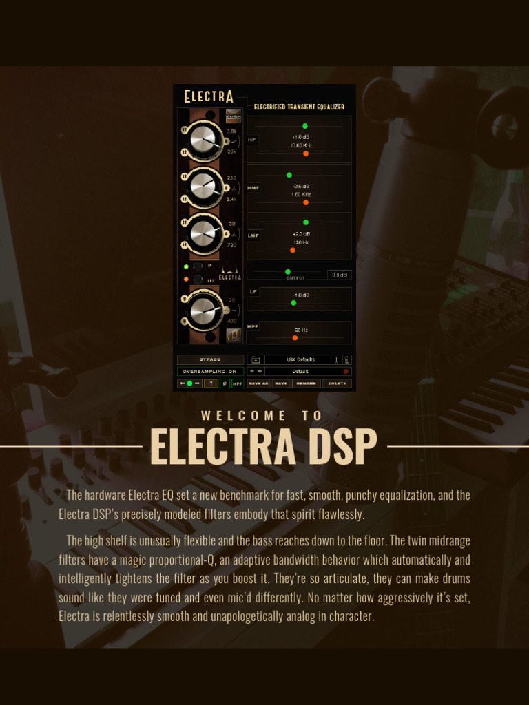 USER MANUAL - Electra DSP | Download Free PDF | Equalization (Audio ... USER MANUAL - Electra DSP | Download Free PDF | Equalization (Audio ...