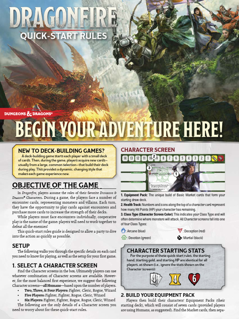 Dragonfire Quick Start Rules | PDF | Tabletop Games | Gaming