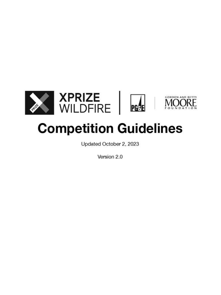 V2.0 - XPRIZE Wildfire Competition Guidelines - 100223 | PDF | Wildfire ...