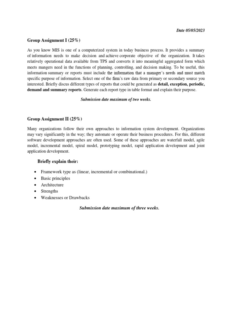 MIS Assignment | PDF