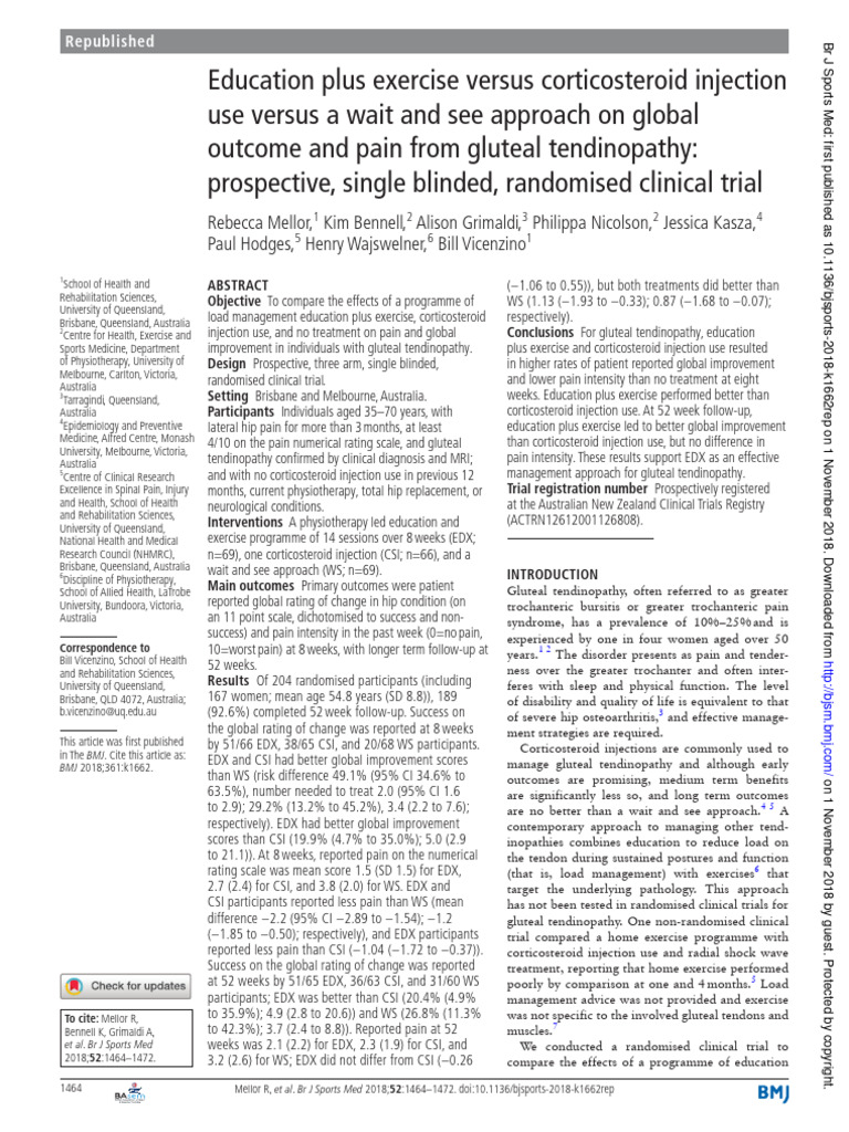 Mellor Et Al. - 2018 - Education Plus Exercise Versus Corticosteroid ...
