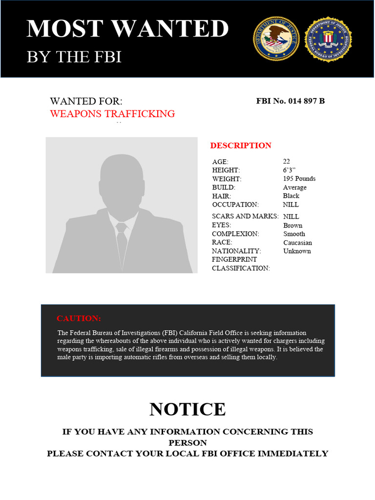 FBI Most Wanted: John Doe Profile | PDF