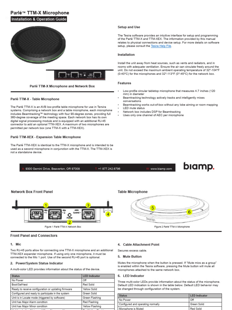 Parle TTM-X Mic Operation Installation Guide Aug19 | Download Free PDF | Electrical Connector ...