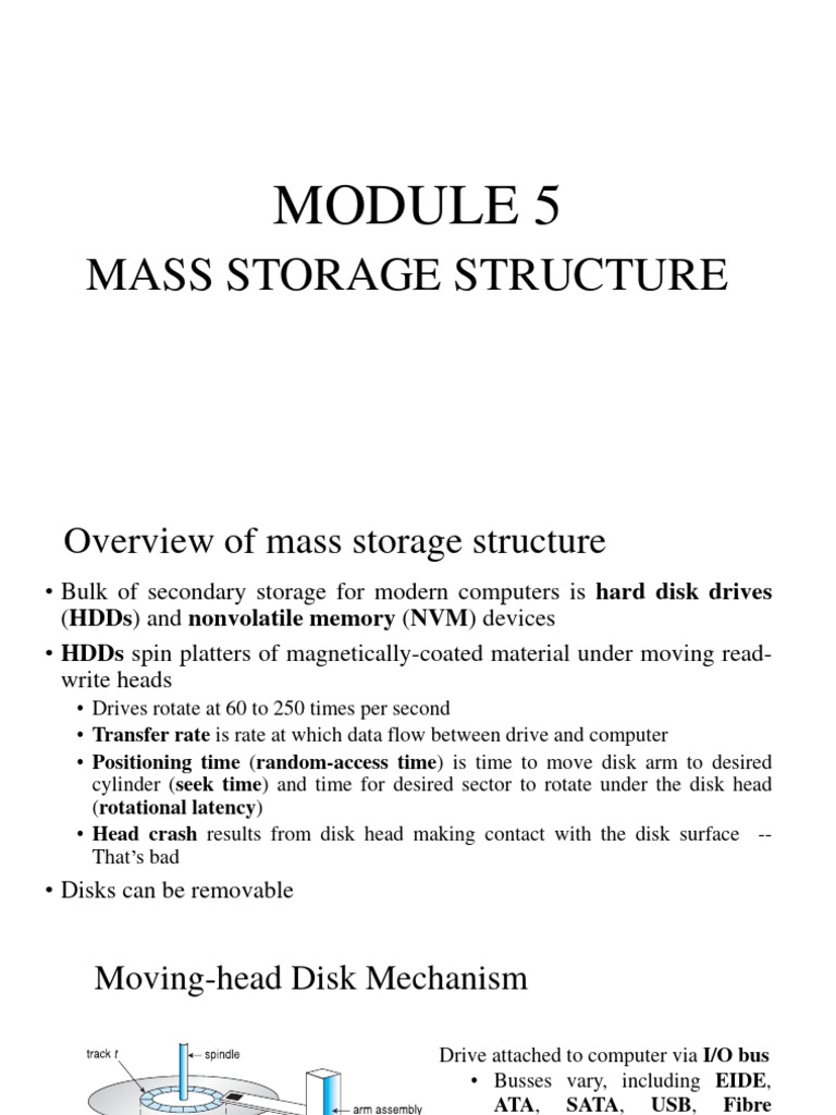 MODULE5 Mass Storage Struc | PDF | Hard Disk Drive | Computer Data Storage