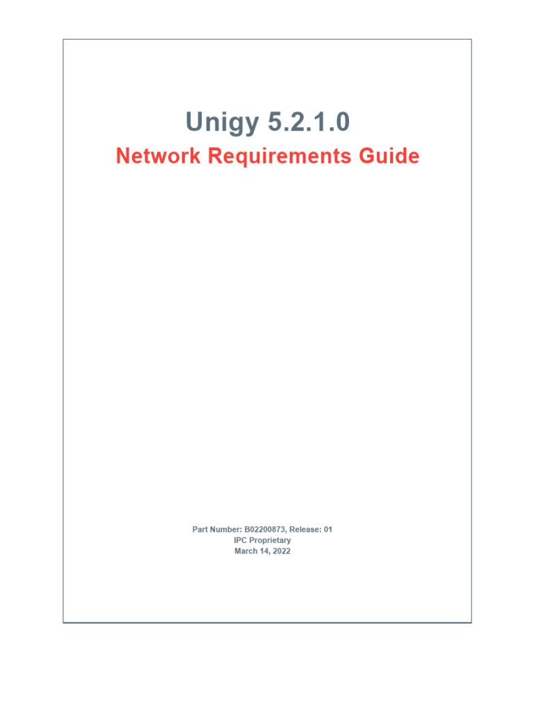 Unigy NetworkRequirementsGuide v5210 | PDF | Computer Network | Network Interface Controller