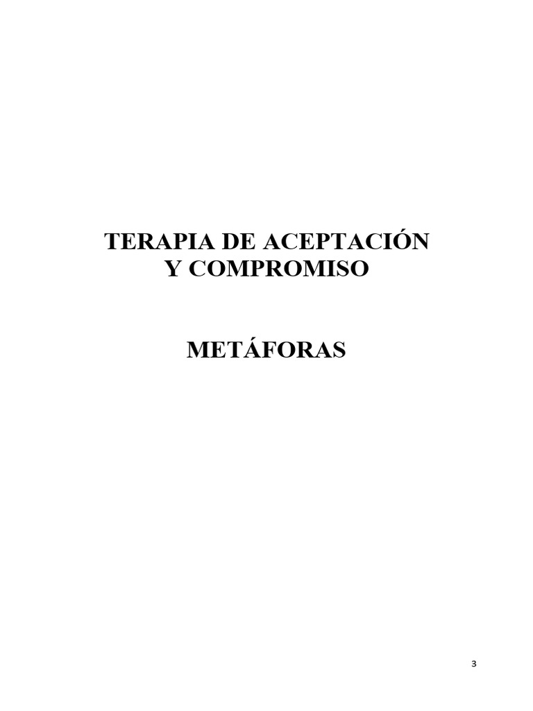 Guia Completa Metáforas Act 2018 | PDF | Pensamiento | Ansiedad