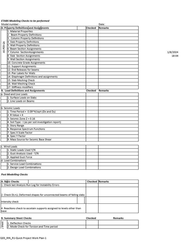 Etabs Checklist | PDF | Beam (Structure) | Continuum Mechanics