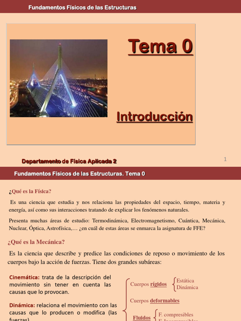 Tema 0 Introducción 2023 | PDF | Fuerza | Masa