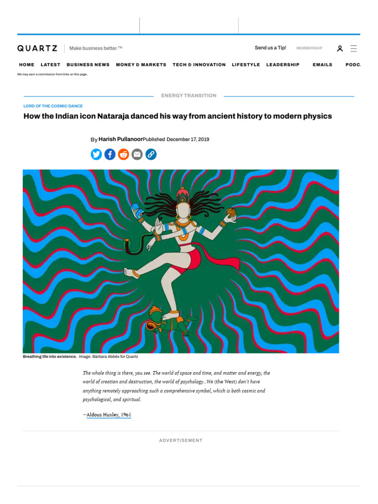 A Brief History of Nataraja, The Dancing Hindu God Shiva | PDF | Shiva
