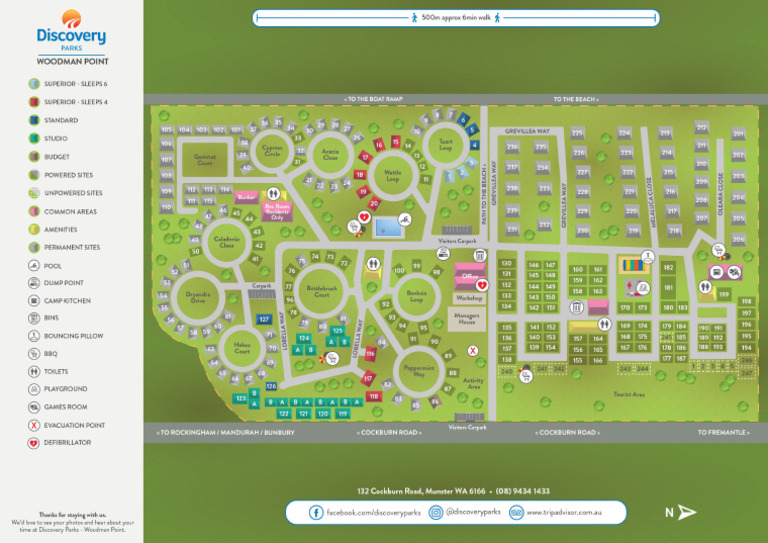 Discovery Parks - Woodman Point Park Map March 2023 | PDF