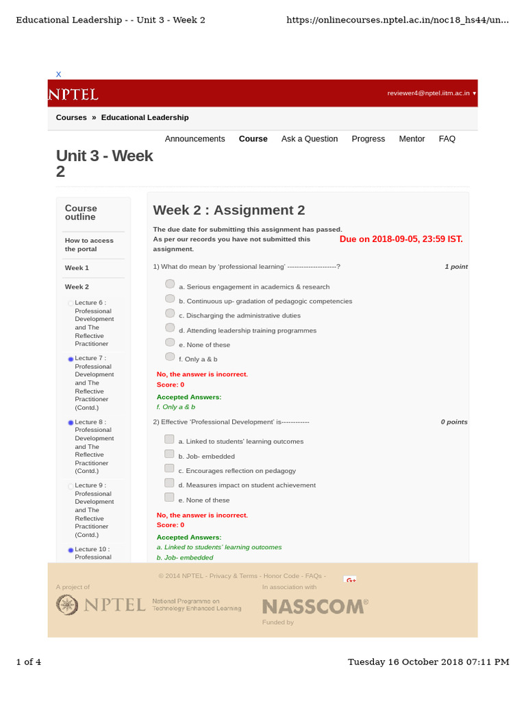 Assignment-3 Noc18 hs44 103 | PDF | Pedagogy | Learning