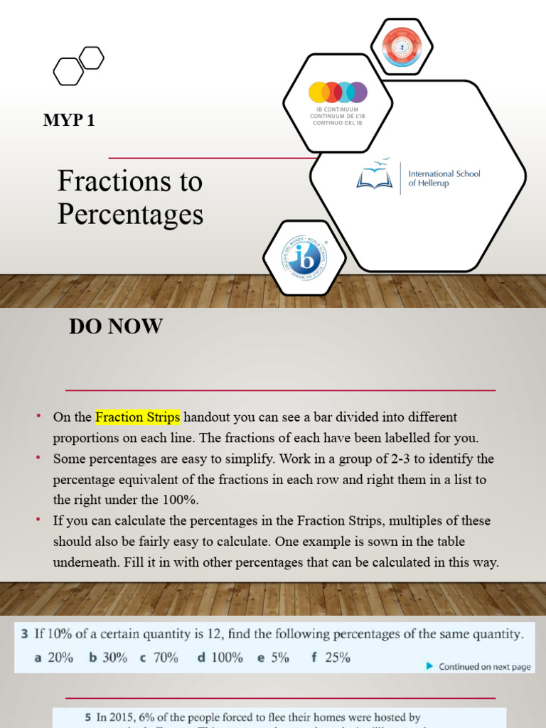 Fractions To Percentages | PDF | Percentage | Mathematics