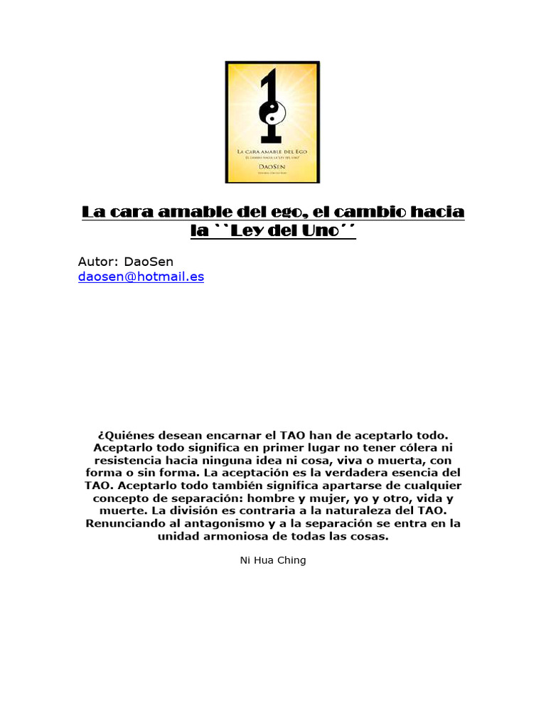 La Cara Amable Del Ego - Dao Sen | PDF | Yo | Amor