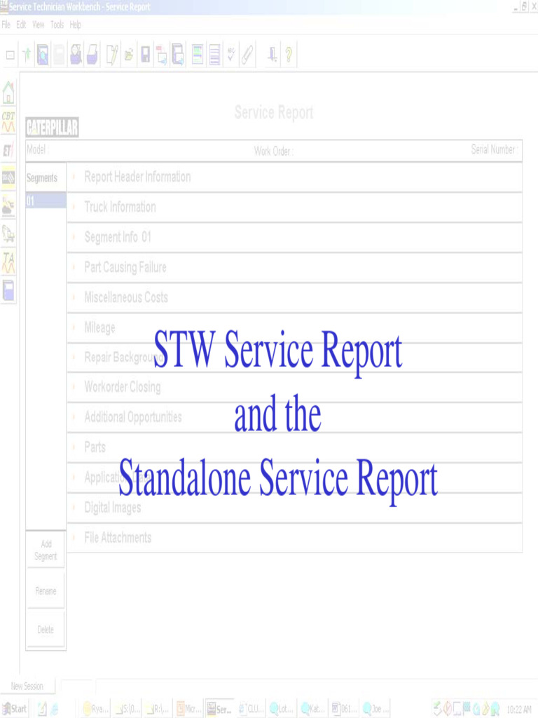 2007A STW Service Report | PDF | Computer File | Icon (Computing)