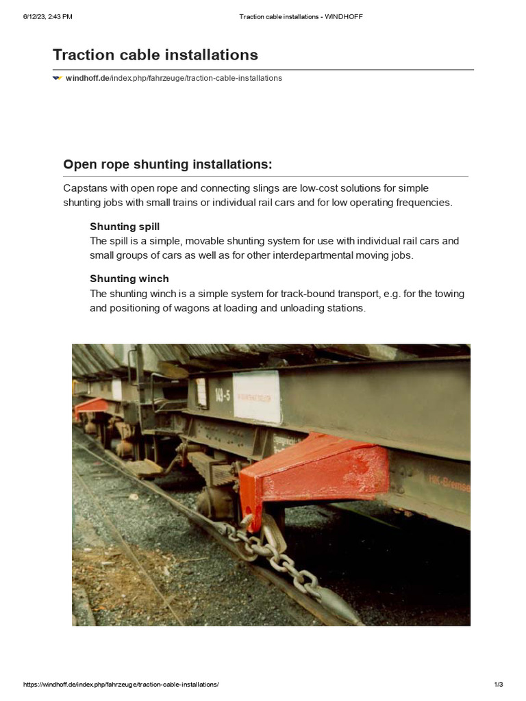 Open Rope Shunting - WINDHOFF | PDF | Rope | Rail Transport