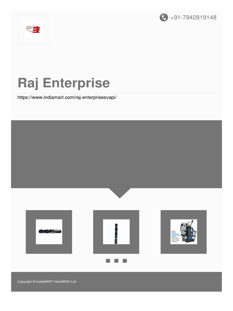 Raj Enterprise | PDF | Drill | Equipment