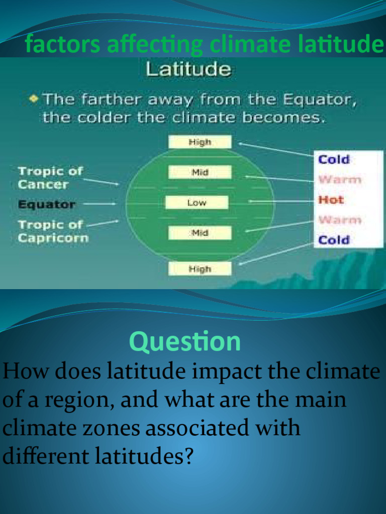 Factors Affecting Climate Latitude | PDF | Tropics | Precipitation