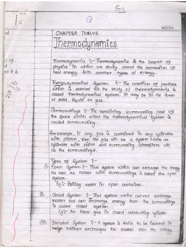 Thermodynamics Notes | PDF