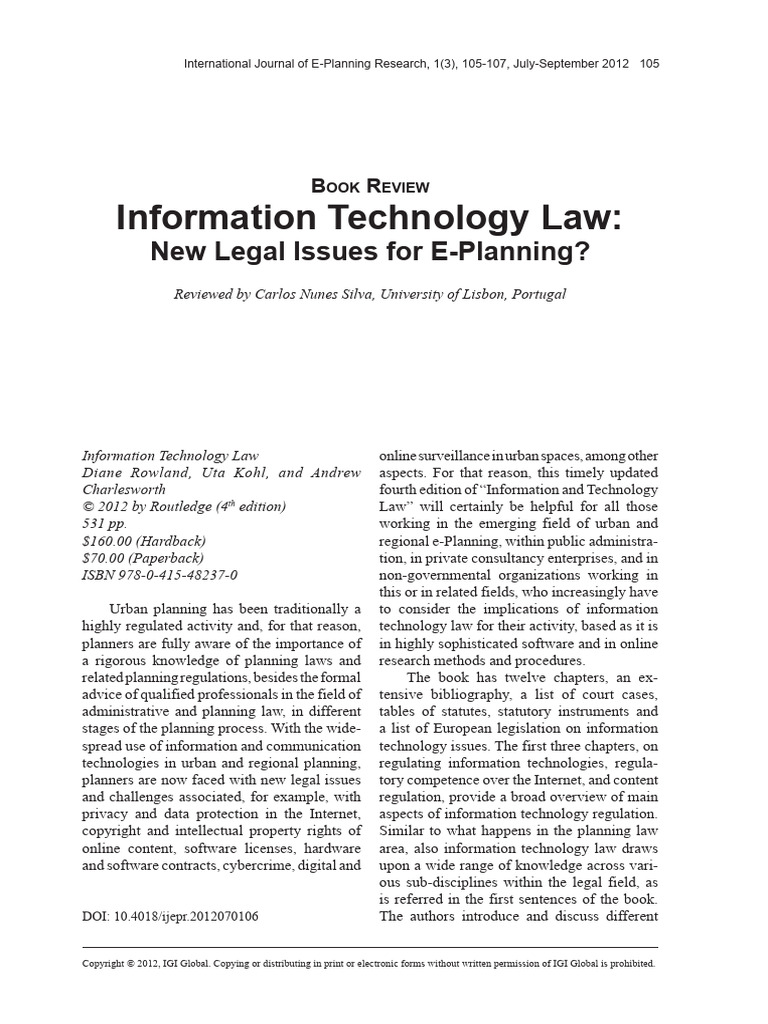 Information Technology Law | PDF | Privacy | Cybercrime
