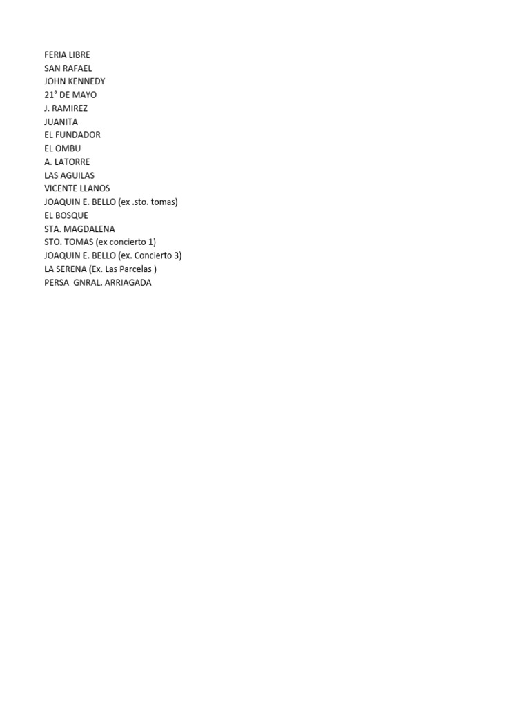 Ferias Libres 2024) PDF | PDF