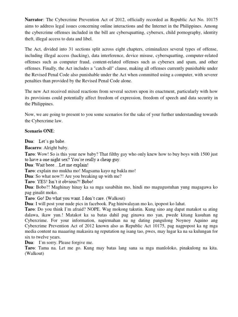 Cybercrime Script | PDF | Public Law | Crime & Violence