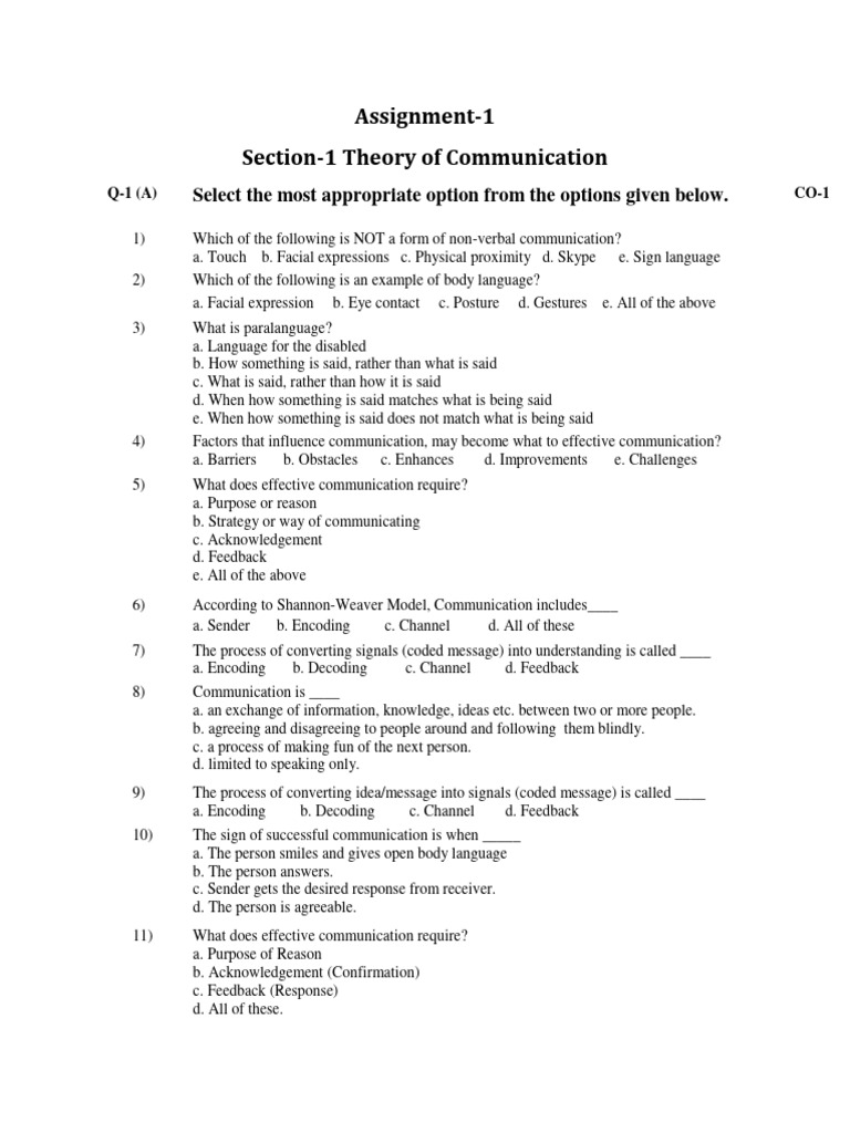 CSE Assignment-1 Sem-1 Term-221 | PDF | Communication | Code