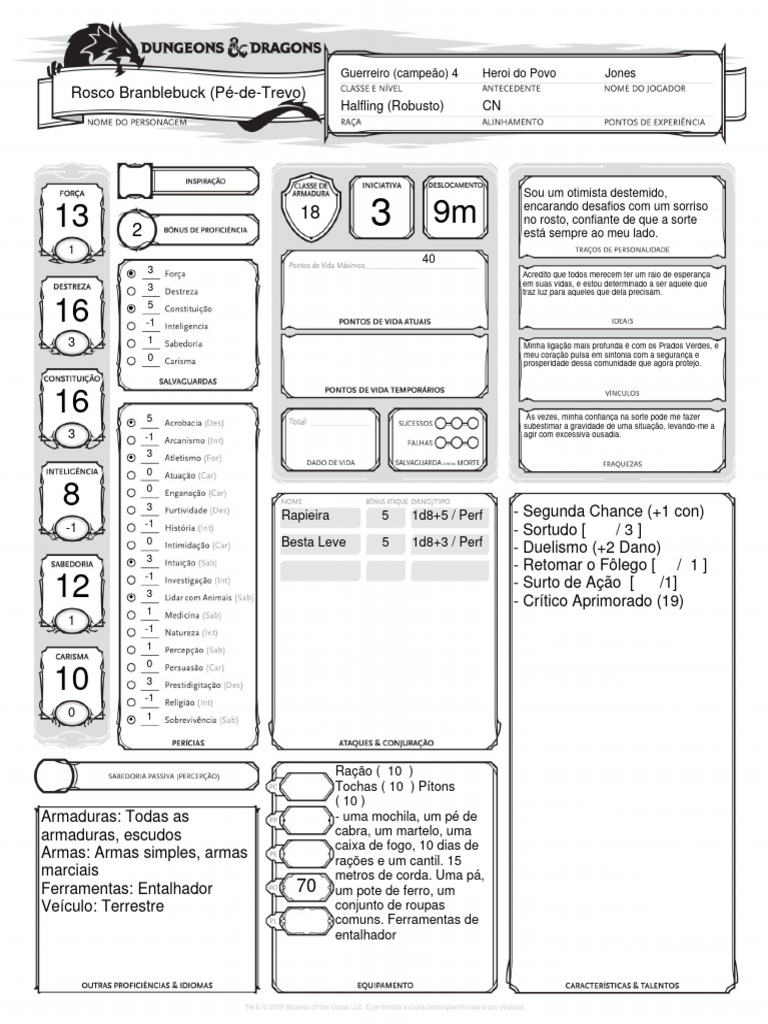 Ficha Rosco Celular | PDF
