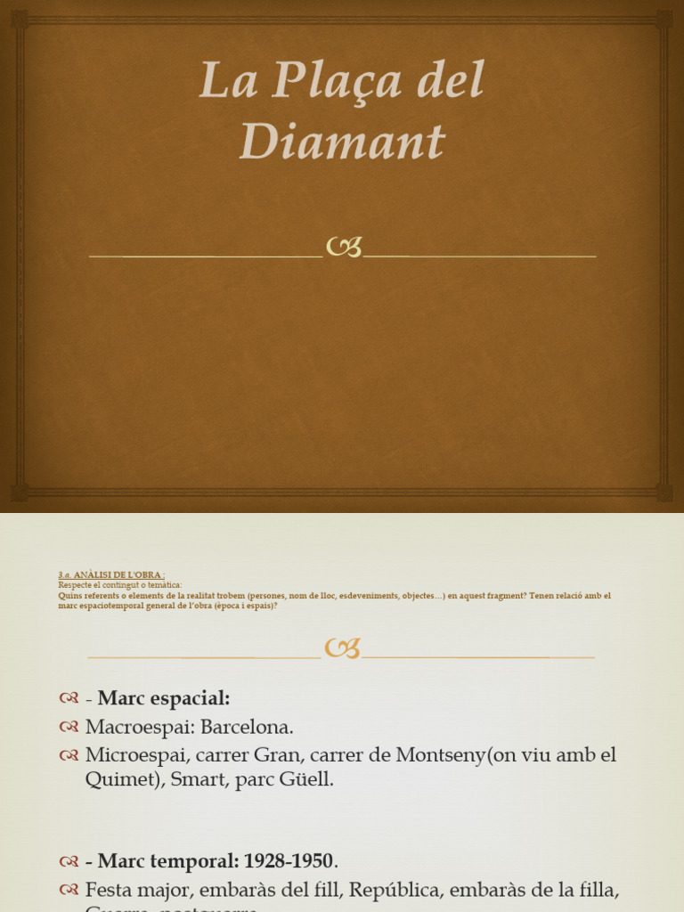 La Plaça Del Diamant | PDF