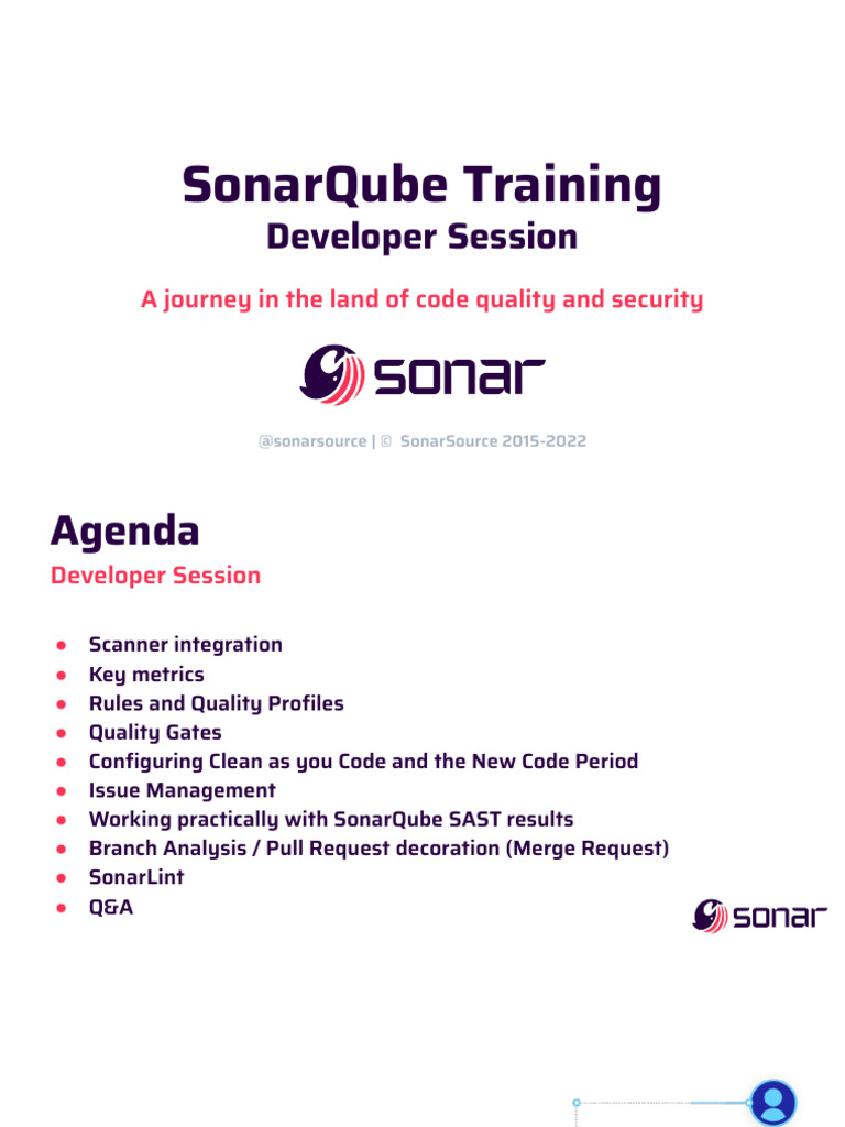 SonarQube Training - Developer Session | PDF | Command Line Interface | Vulnerability (Computing)