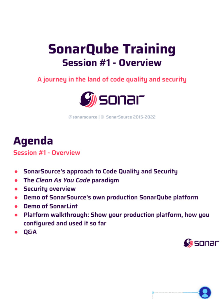 SonarQube Training - Overview Session | PDF | Vulnerability (Computing) | Software Quality
