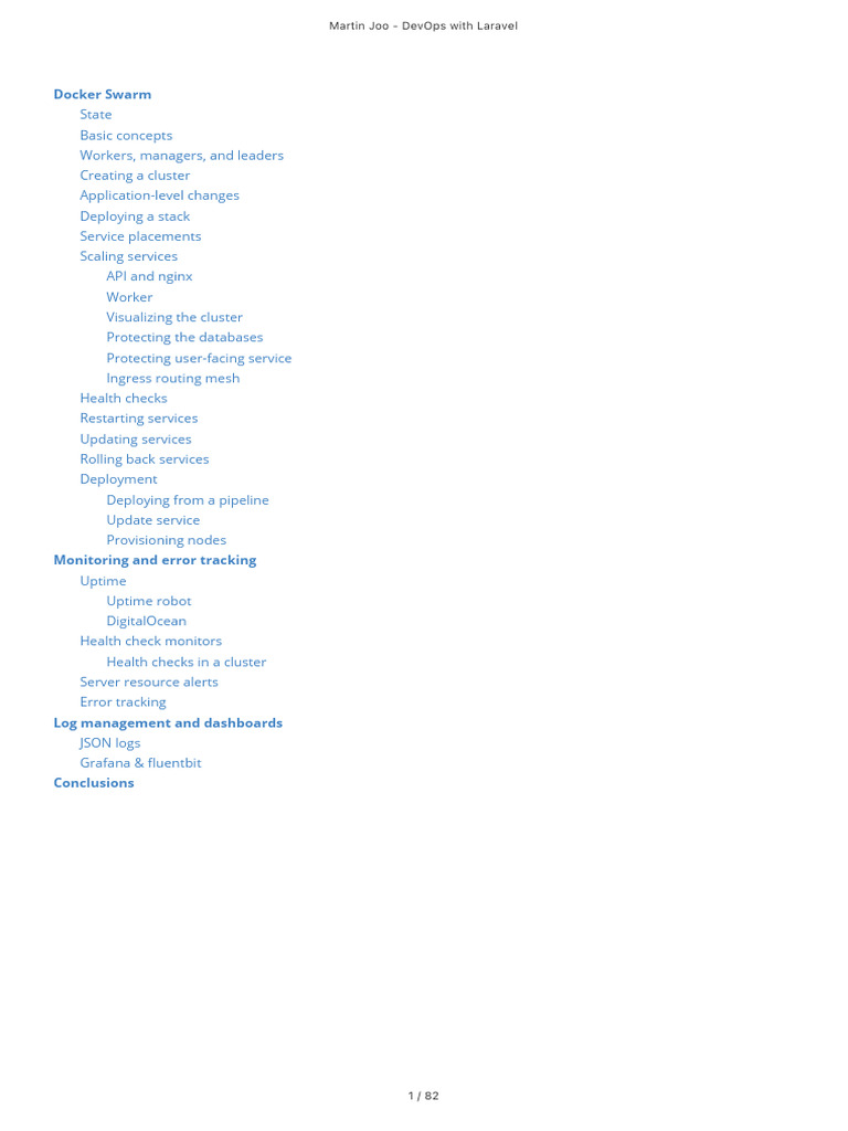 Devops с Laravel 2 Docker Swarm Pdf Computer Cluster Replication 1297