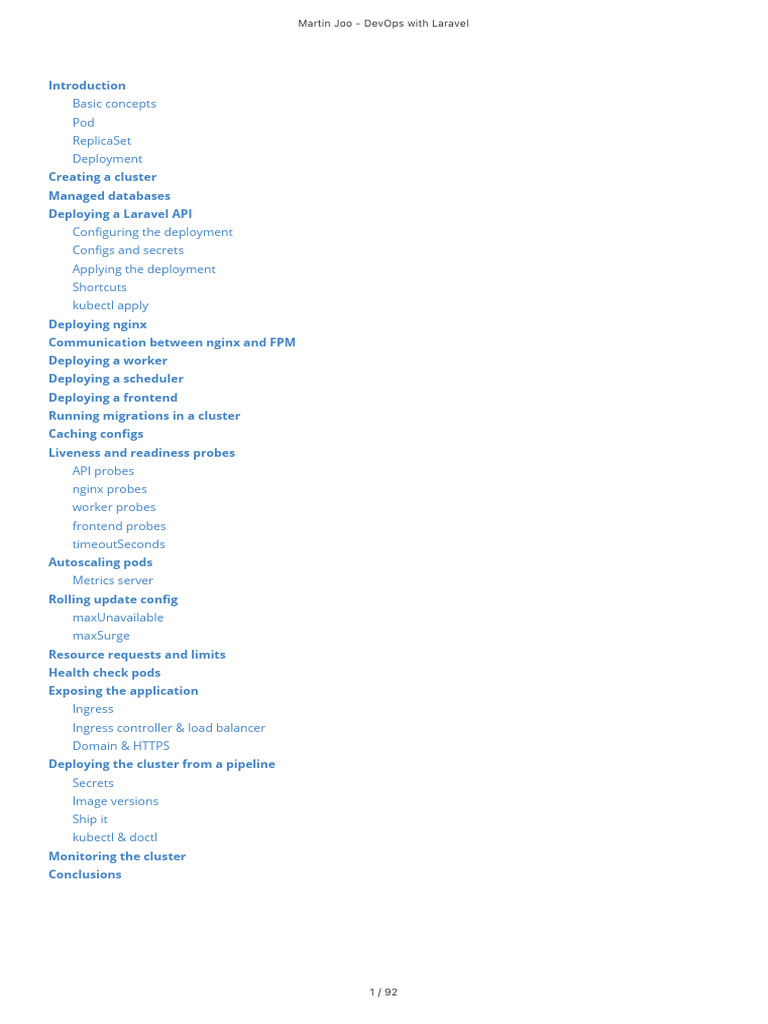 DevOps с Laravel 3. Kubernetes | PDF | Port (Computer Networking ...