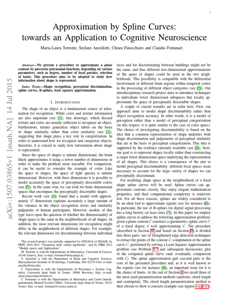 Approximation by Spline Curves | PDF | Spline (Mathematics) | Mathematics