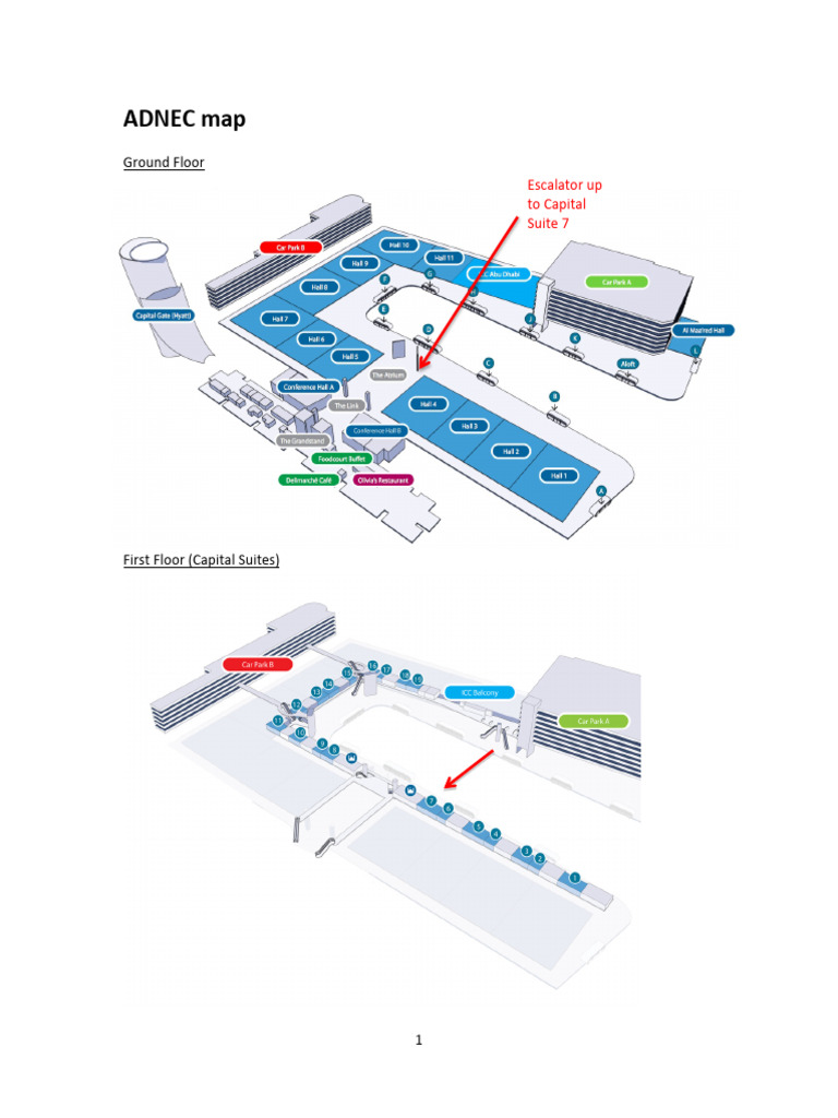ADNEC Ground & First Floor Map | PDF