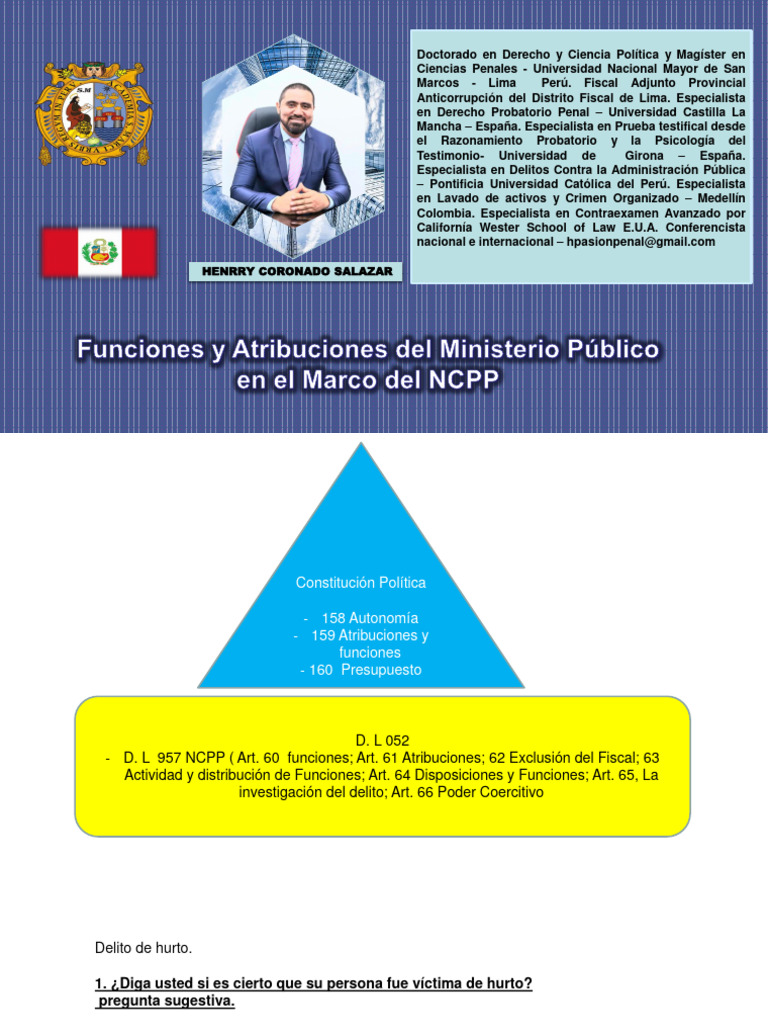 1-El Ministerio Público, Funciones Del Asistente Administrativo y Asistente en Función Fiscal ...