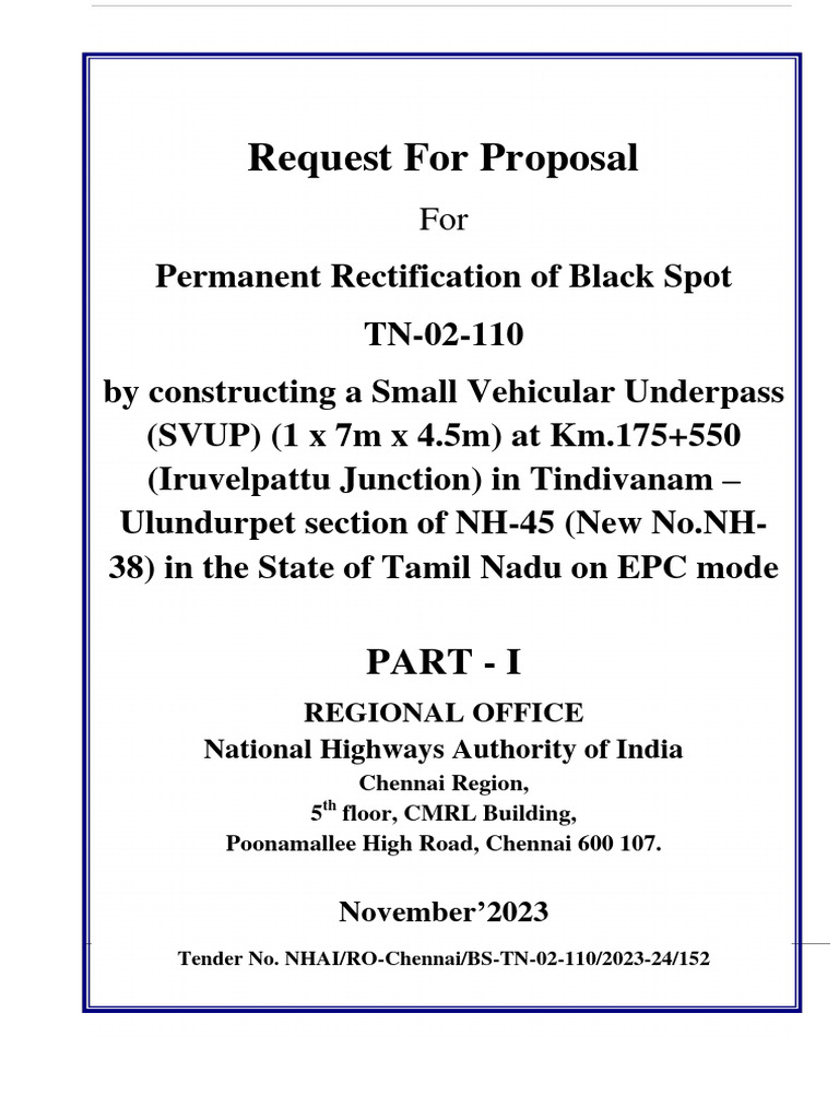 Part I Iruvelpattu EPC RFP | PDF | Request For Proposal | Joint Venture