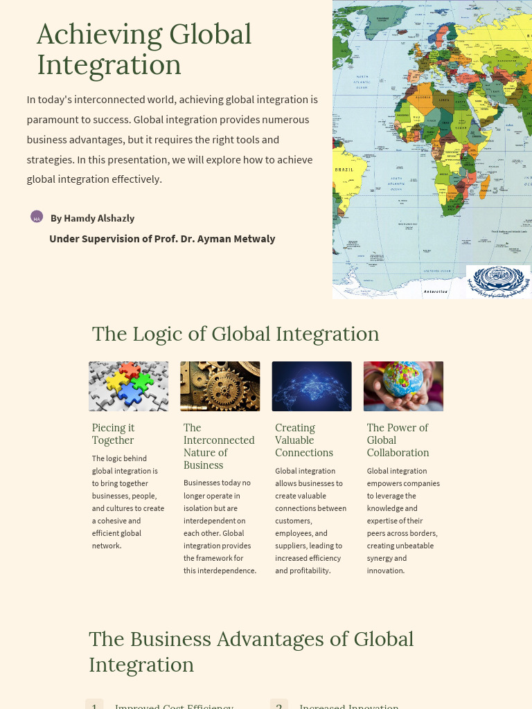 Achieving Global Integration Hamdy Alshazly Report | PDF ...
