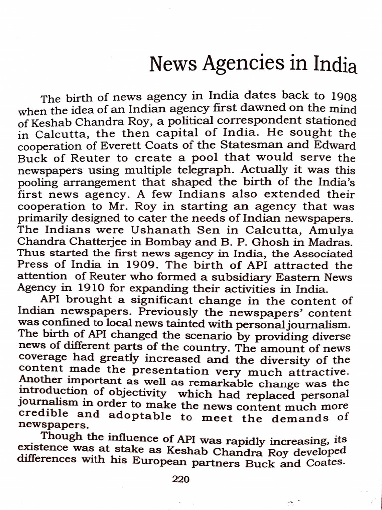 News Agencies in India | PDF | News | Journalism