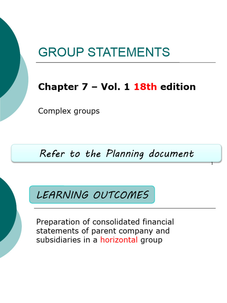 0 - GS Chapter 7 - Complex Groups | PDF | Subsidiary | Corporations