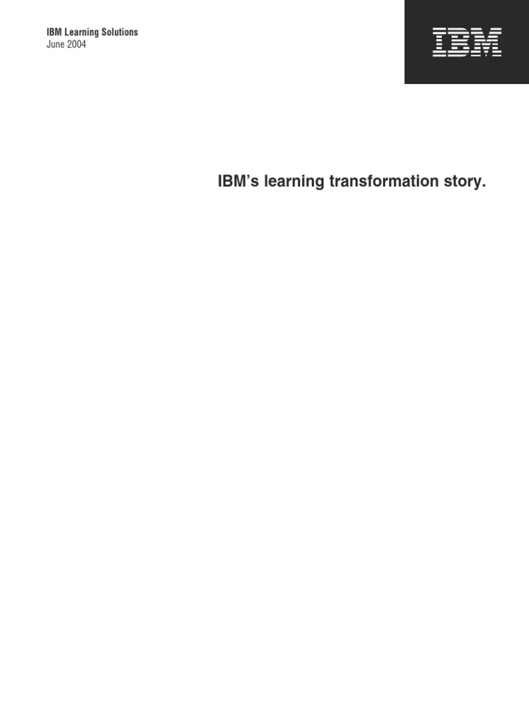 IBM Learning Transformation | PDF | Learning | Sales