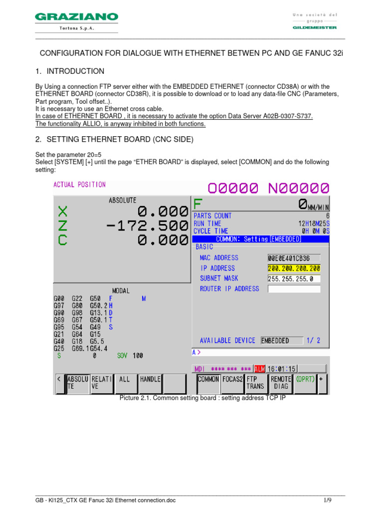 CTX 310 Configuration For Dialogue With Ethernet (Fanuc) | PDF | File Transfer Protocol ...