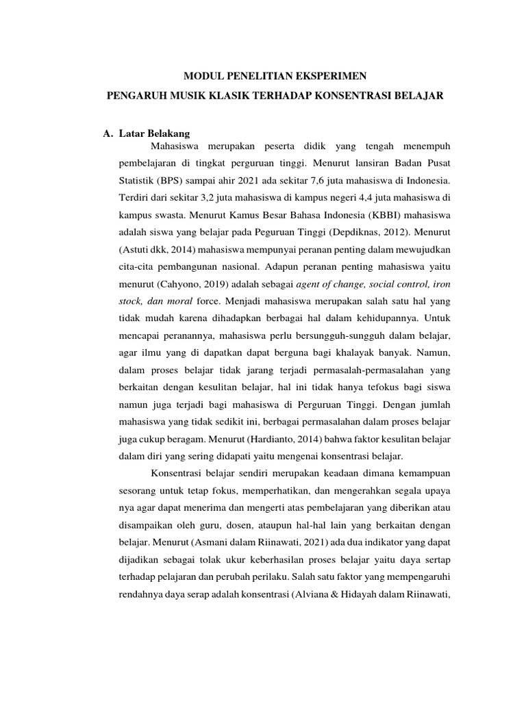 Modul Penelitian Eksperimen | PDF