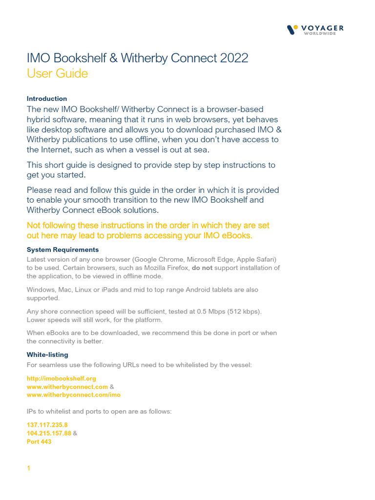 VWW IMO Witherby Ebook User Guide V2.0 | PDF | Online And Offline | Computing