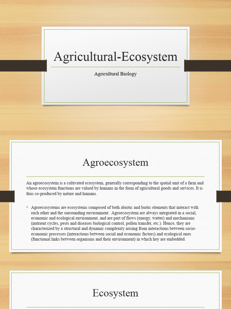 Agri Ecosystem | PDF | Ecosystem | Grassland