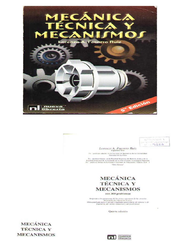 Mecanica Tecnica y Mecanismos Facorro Ruiz | PDF