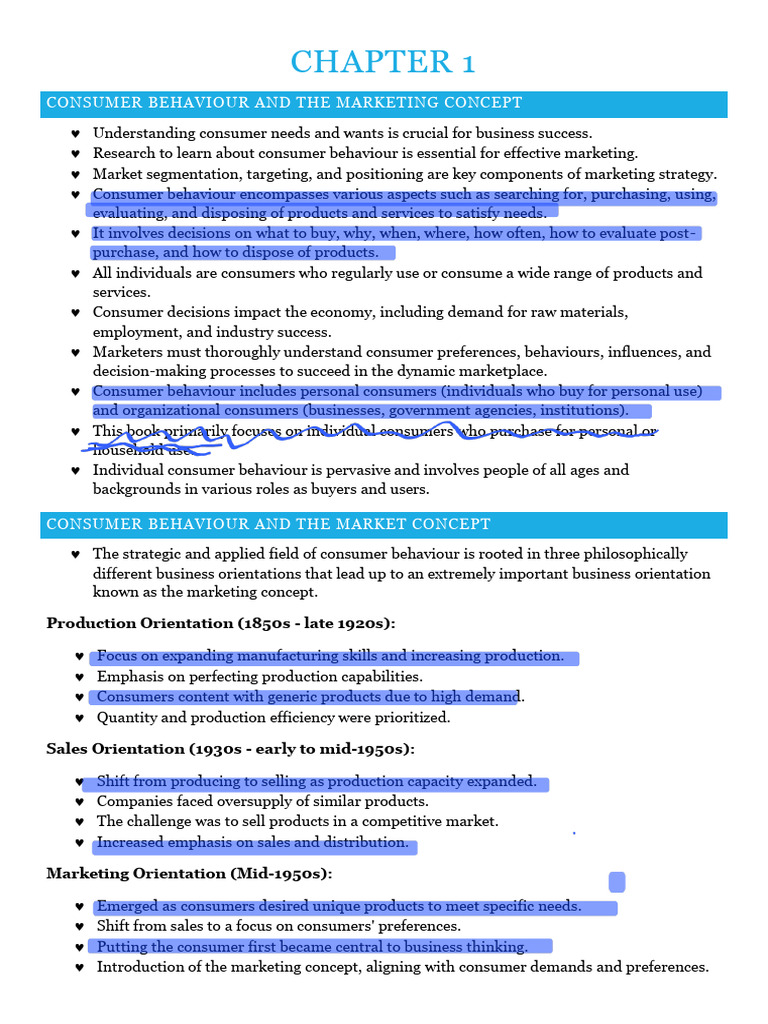 Consumer Behaviour Notes 240113 121507 | PDF | Market Segmentation ...
