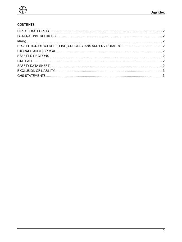 Agridex Non-Ionic Surfactant Product Label | Download Free PDF ...