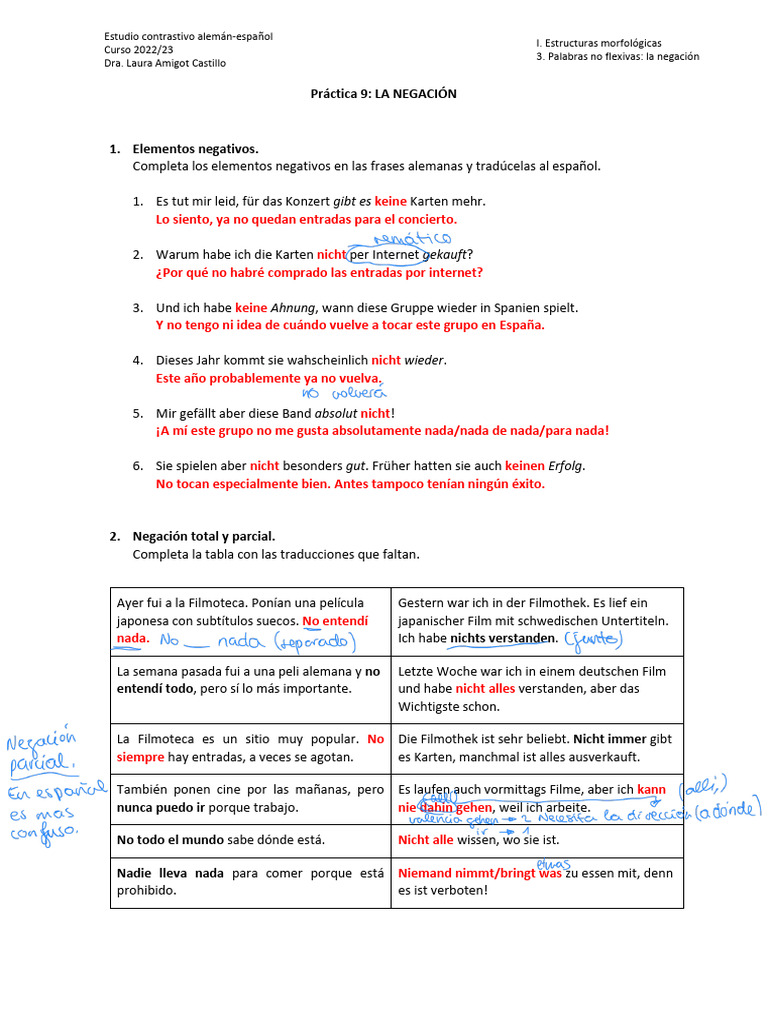 1 9 Negacion Practica Soluciones | PDF | Semiótica | Interpretación ...