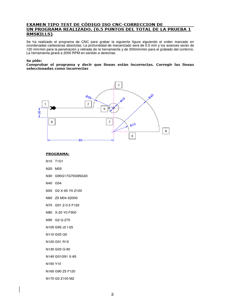 CNC FRESADO PRUEBA Rmskills2023 1 | PDF | Control numerico | Sector secundario de la economía